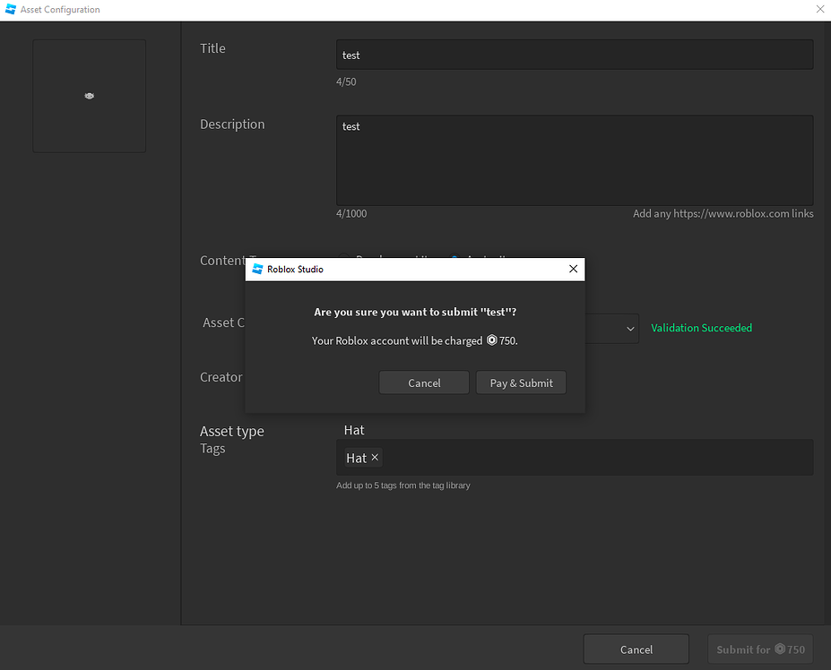 UGC Asset Configuration's upload button becomes disabled after canceling - Studio Bugs ...