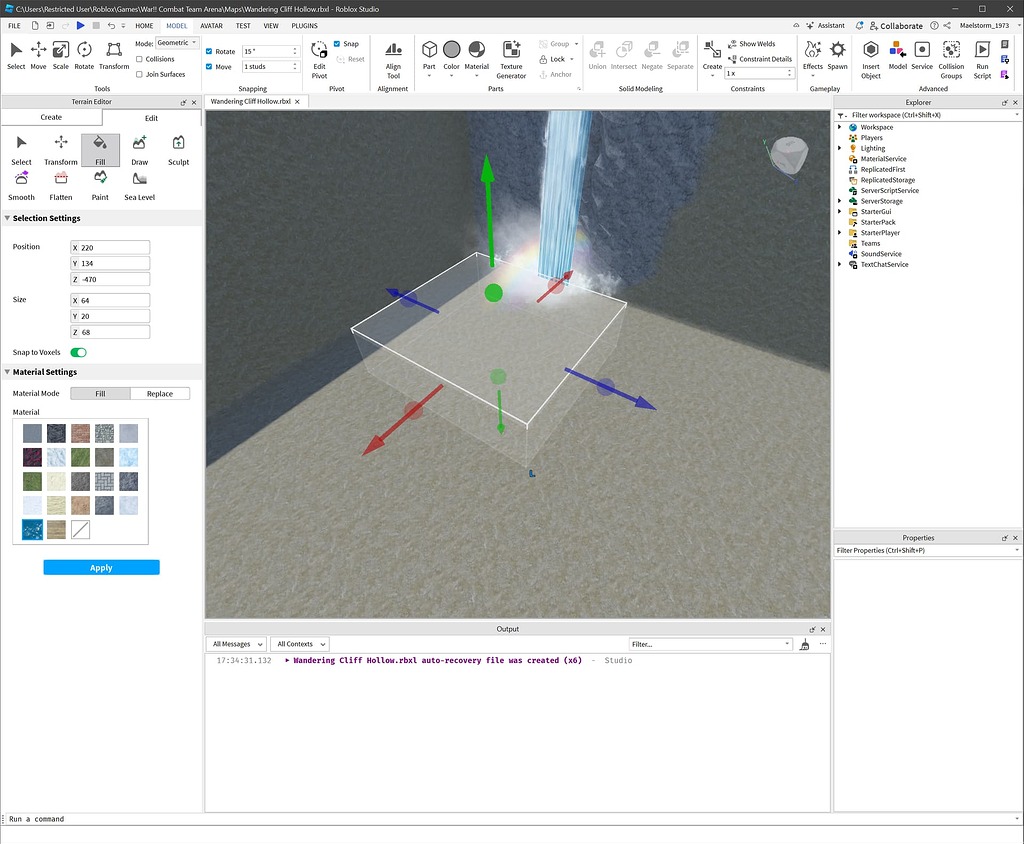 Terrain editor fill should include other shapes and orientation ...