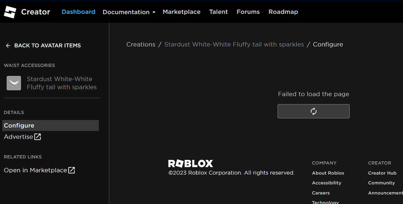 Errors 400 & 403 | Cannot Configure Offsale Group UGC Accessories - Website Bugs - Developer ...