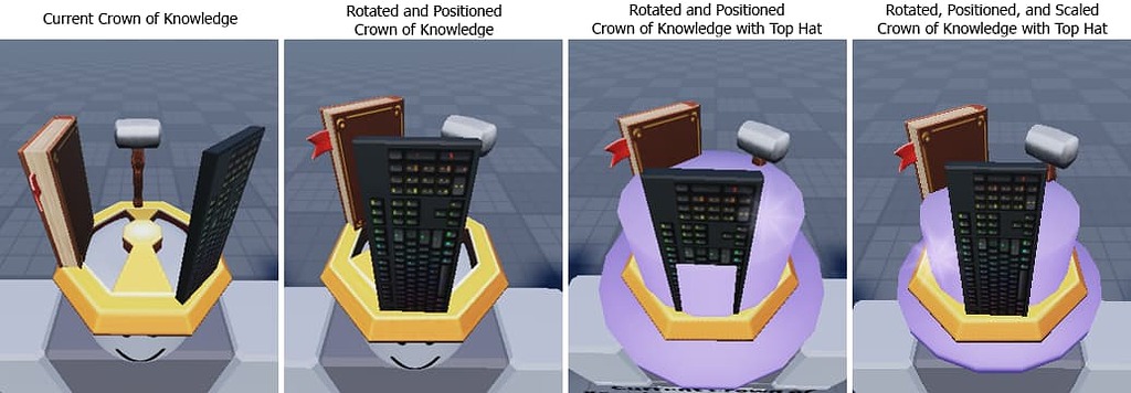 Crown of Knowledge and Ship It! are both positioned, scaled, and ...
