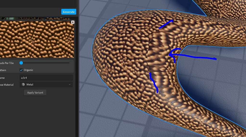 MeshPart using a Material Variant is not even around the mesh, how to fix? - Building Support ...