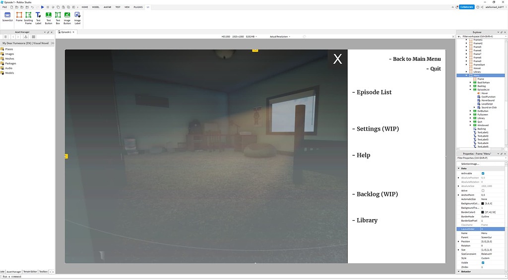 Roblox Visual Novel Concept - Early Access Studio & Other Screenshots #1 - Creations Feedback ...