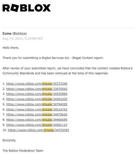 Ban/Warning message not showing content with a deleted bio - Roblox ...