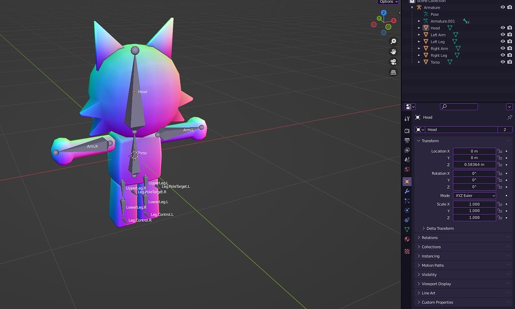 Importing Blender rig to studio moves parts around incorrectly - Art ...