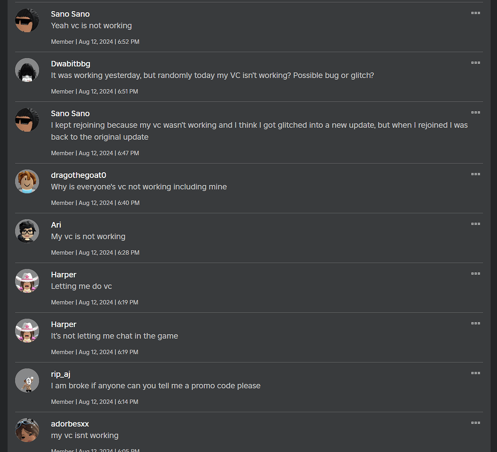 Voice Chat is not working "randomly" - Engine Bugs - Developer Forum | Roblox