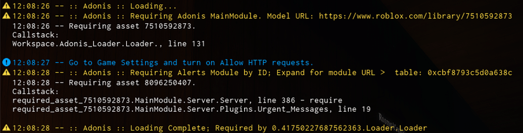 Help with Adonis loader/general support - Scripting Support - Developer ...