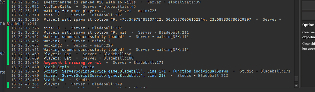Issue with Values from Vector3 Table Coming Up as "Nil" - Scripting ...