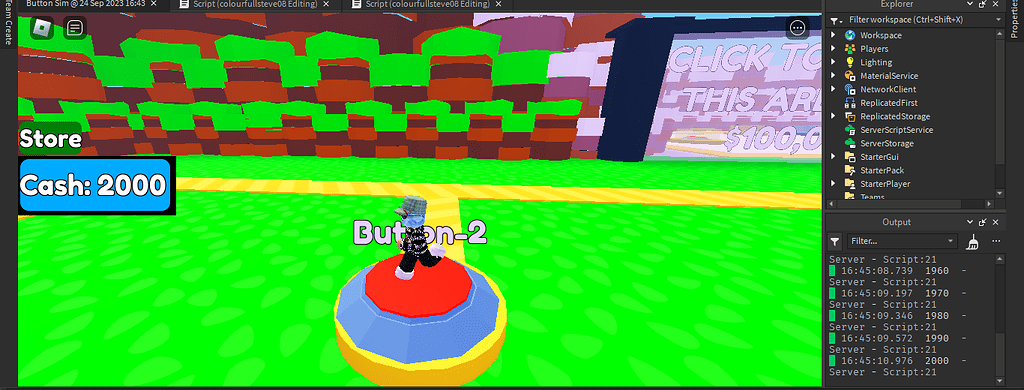 Problem With Pressing Button Scripting Support Developer Forum Roblox 