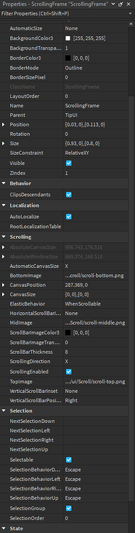 ScrollingFrame not scaling using AutomaticCanvasSize - Art Design Support - Developer Forum | Roblox