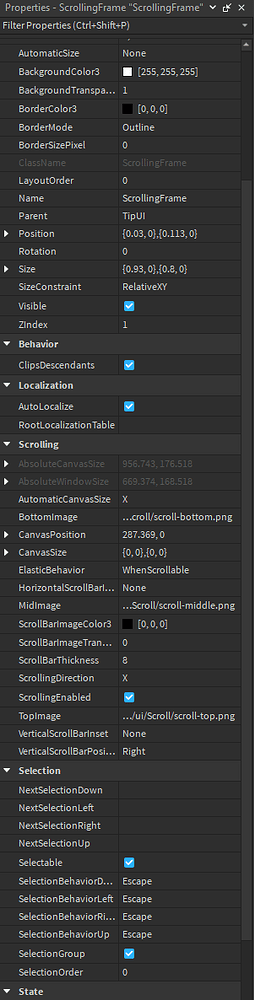 ScrollingFrame not scaling using AutomaticCanvasSize - Art Design Support - Developer Forum | Roblox