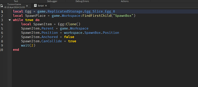Parts Spawning Not working - Platform Usage Support - Developer Forum | Roblox