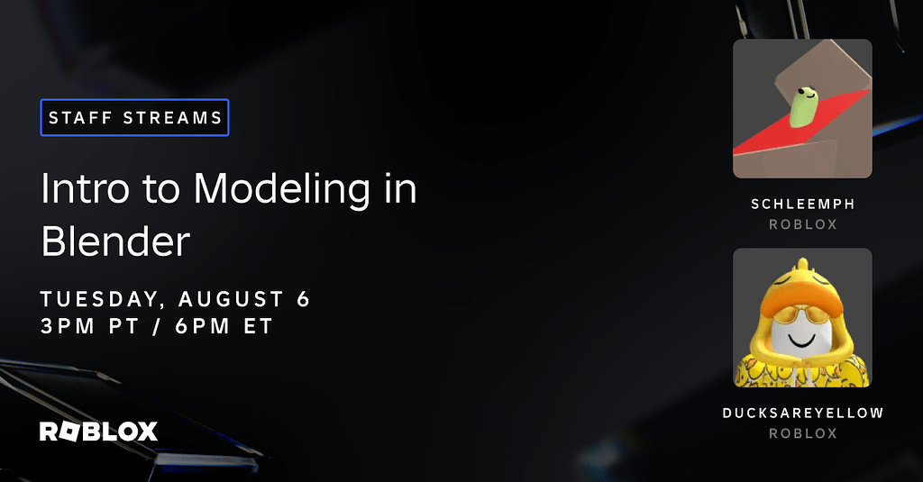 Roblox Staff Stream: Intro to Blender Modeling - Community & Events ...