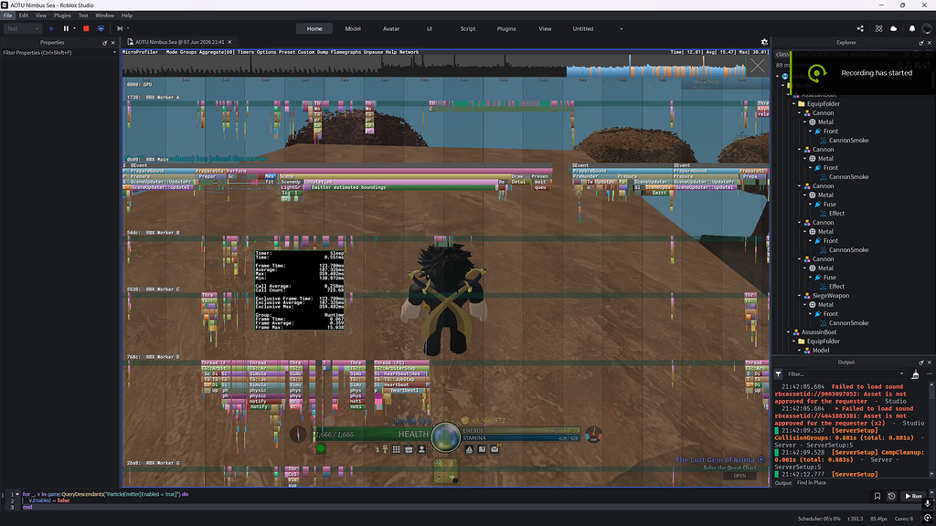 "Emitter estimated boundings" microprofiler tag taking an excessive ...