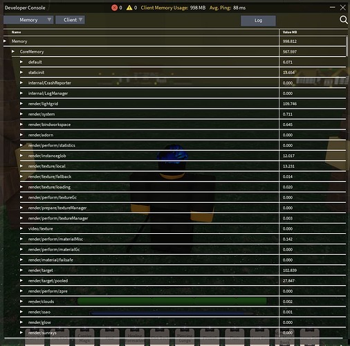 High Memory Usage (Core memory?) - Scripting Support - Developer Forum | Roblox