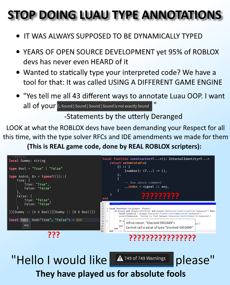 Type function instance refine is uninhabited - Scripting Support - Developer Forum | Roblox