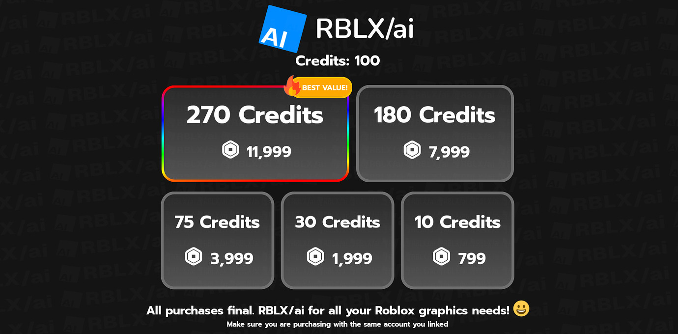 RBLX/ai - Elevate Your Game with AI-Generated Icons and Thumbnails - Community Resources ...