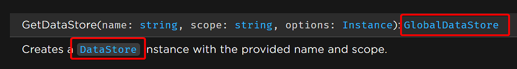 DataStoreService:GetDataStore() returns DataStore class - Documentation ...