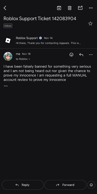 Roblox appeal portal not concluding situation resulting in appeal ...