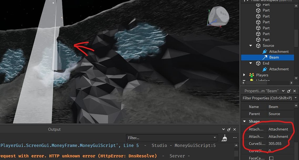 Beam curve breaking - Art Design Support - Developer Forum | Roblox