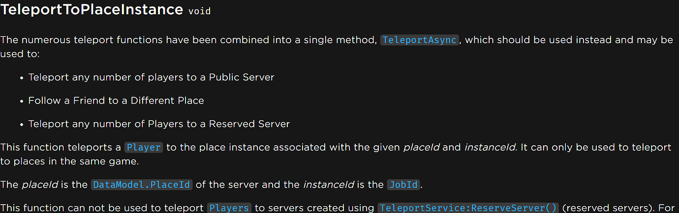 Teleport Issues - Scripting Support - Developer Forum | Roblox