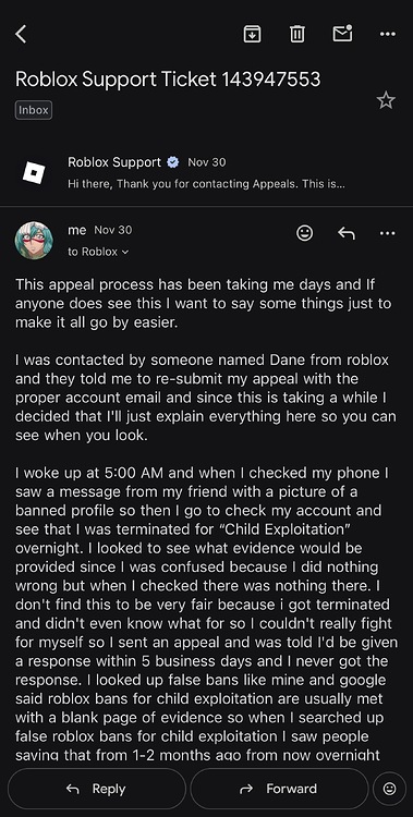 Account Falsely terminated and AI moderation failed to help I need ...