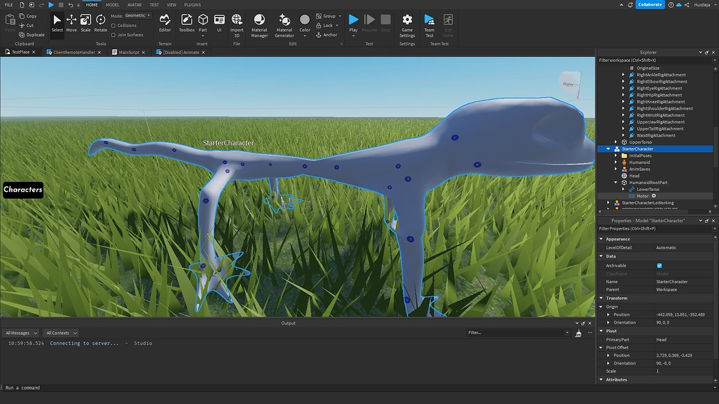 S1 Character Mesh gets deformed with Motor6D - Building Support ...