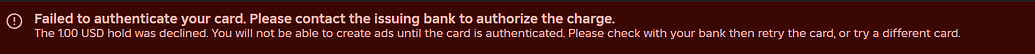 Ads Manager Can't Link card - Platform Usage Support - Developer Forum ...