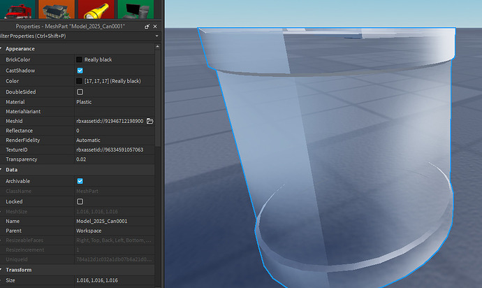 Is it possible - using editable images or mesh - to make a mesh increasingly transparent towards ...