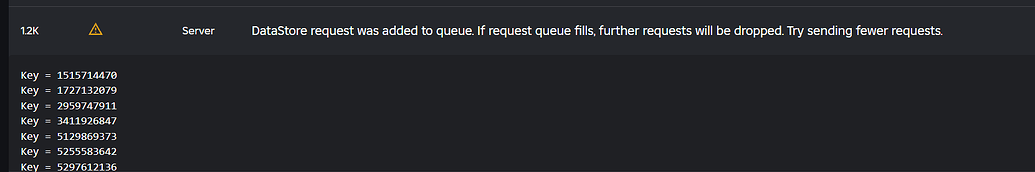 How can you know which DataStore is causing the queue to fill up? - Scripting Support ...