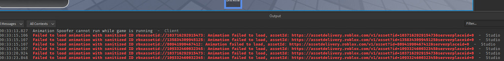 Failed to load animation sanitized id - help - Scripting Support - Developer Forum | Roblox