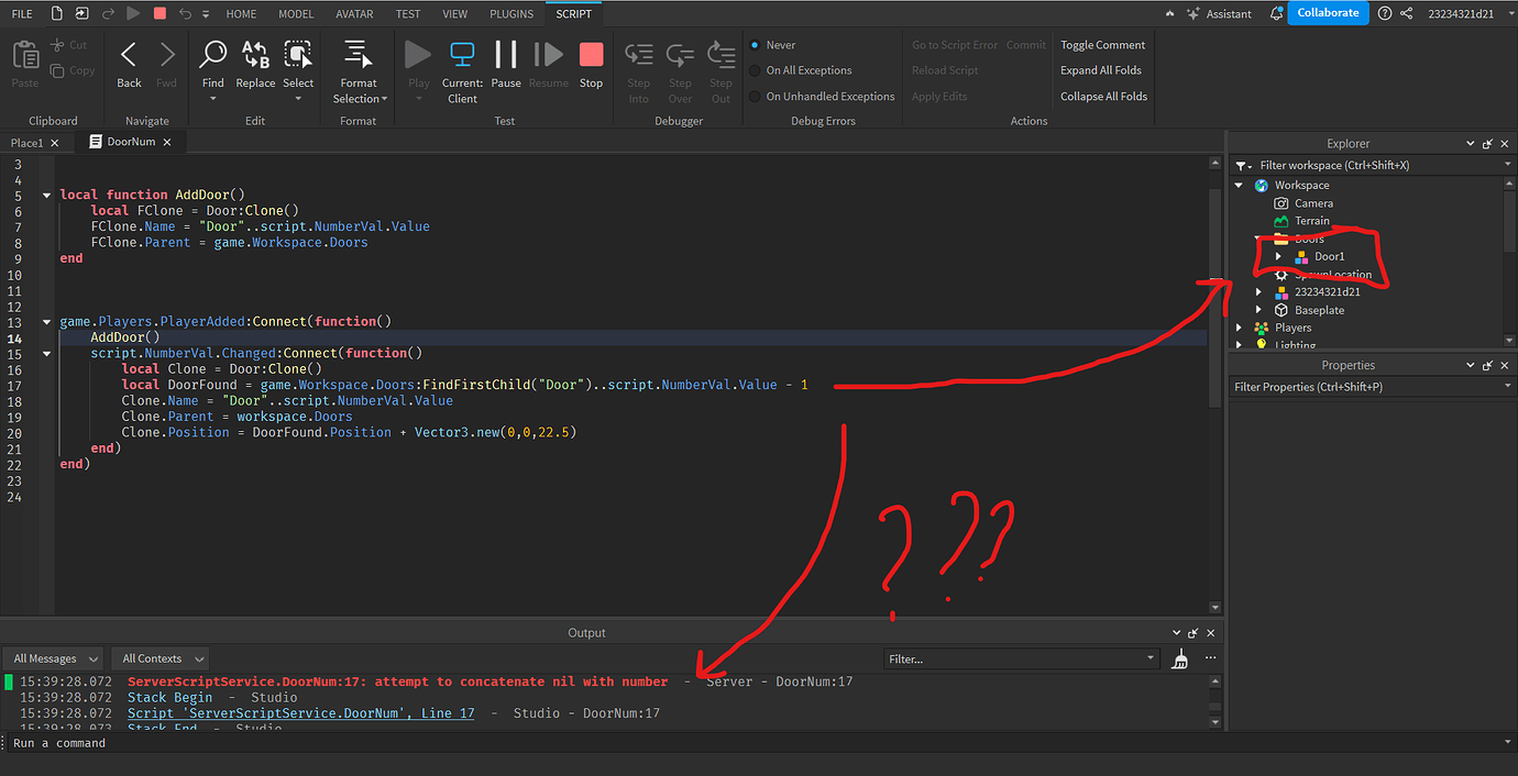 The error says I'm Concatenating - Scripting Support - Developer Forum ...