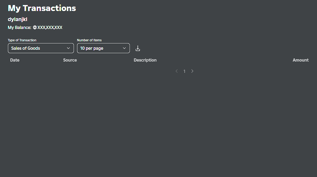 My Transactions - "Sale of Goods" does not load or fails to load ...