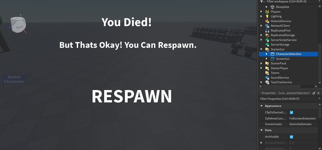 Making A Death Screen - Scripting Support - Developer Forum | Roblox