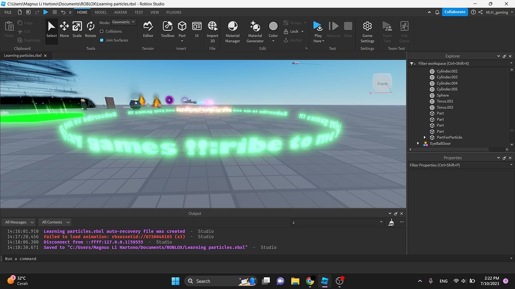 Circular Beam problem - Art Design Support - Developer Forum | Roblox