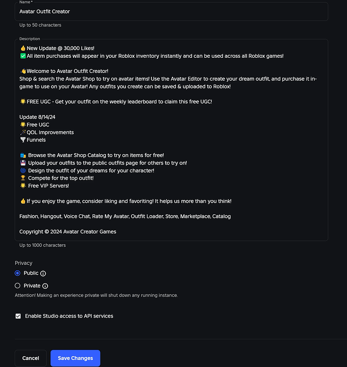 Spacing for Game/UGC/Group Descriptions for Everyone are Broken ...