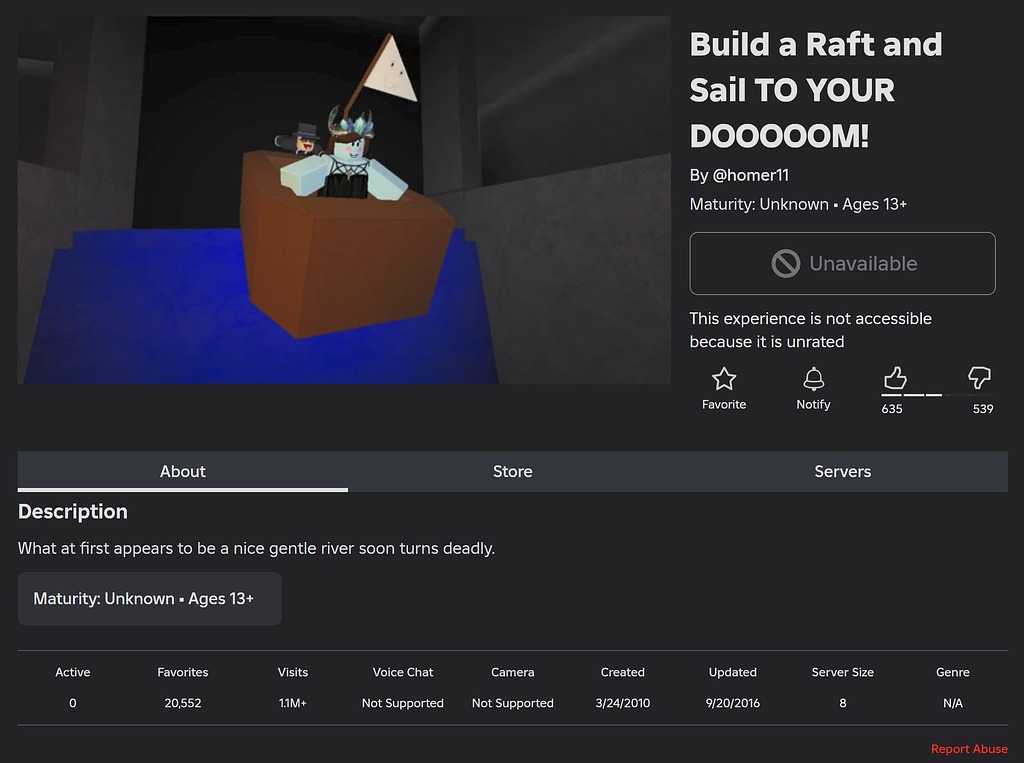 Allow 18+ ID Verified Users To Access Unrated Experiences - Website ...