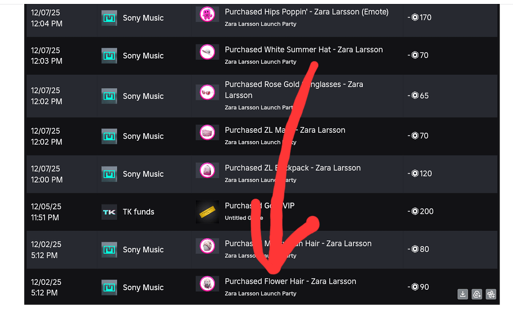 I purchased two Roblox event UGC items but received only one of them ...