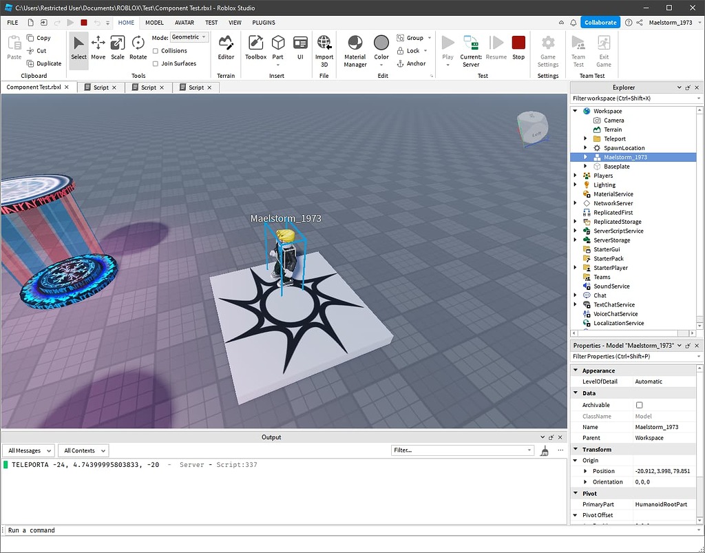 After Teleport Within Place Humanoidrootpart Position No Longer