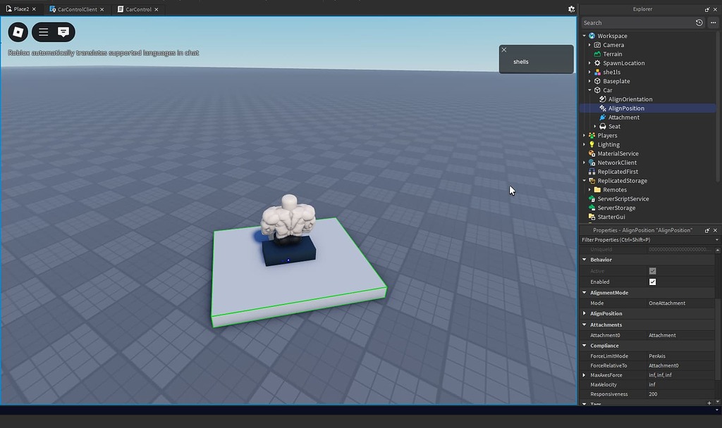AlignPosition ForceRelativeTo isnt working - Scripting Support - Developer Forum | Roblox