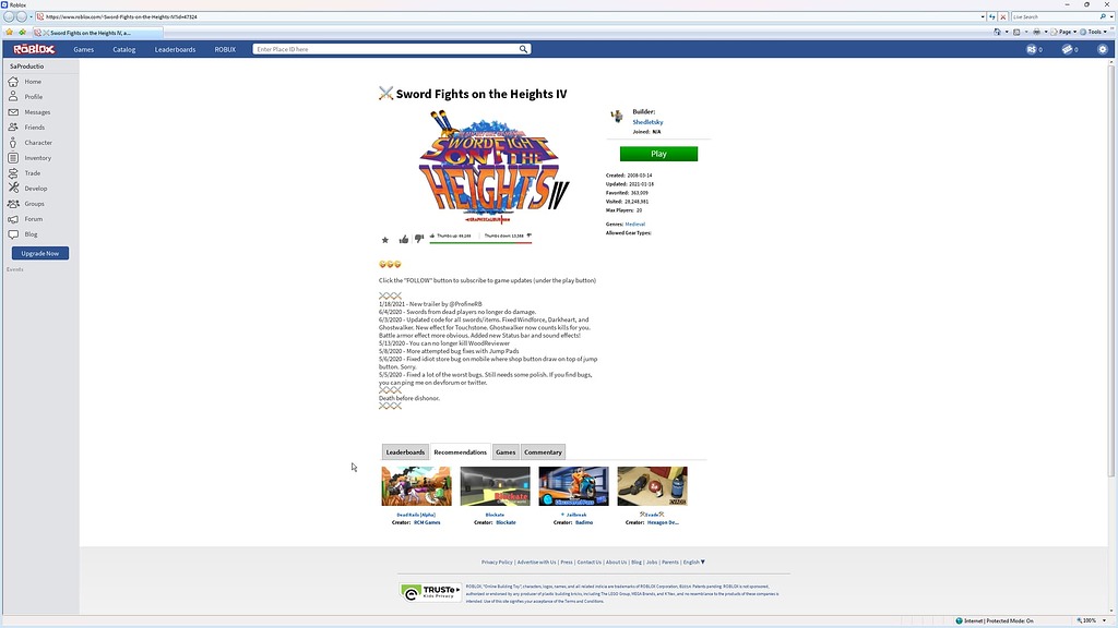 [OPEN SOURCE] incomplete 2014L ROBLOX website simulator - Page 2 - Community Resources ...