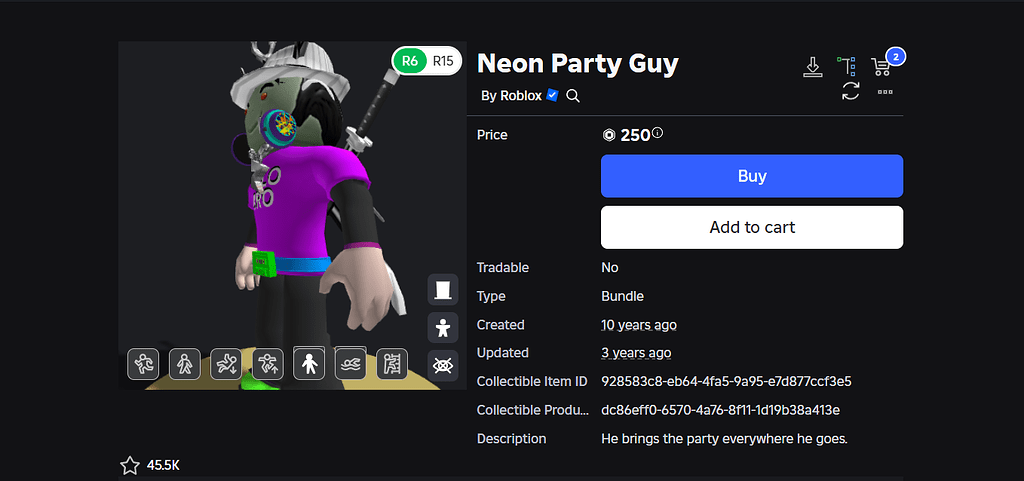 Issues with Neon Party Guy Bundle - Catalog Asset Bugs - Developer ...