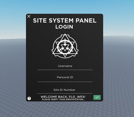 SCP:RP GUI SITE SYSTEM PANEL LOGIN Give me feedback! - Creations ...