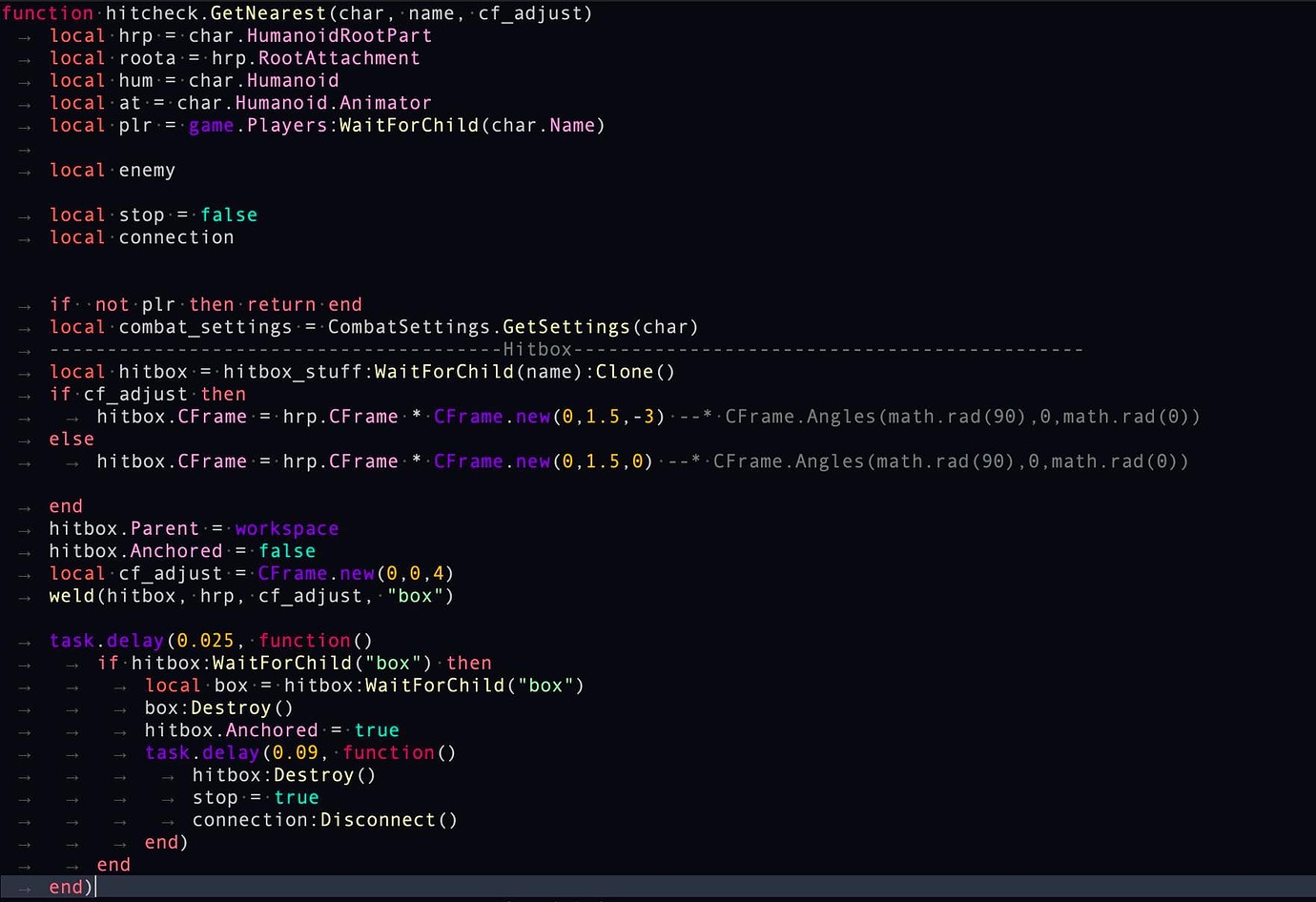Script taking 0.018 seconds to retrieve the enemy in my hitbox system - Scripting Support ...