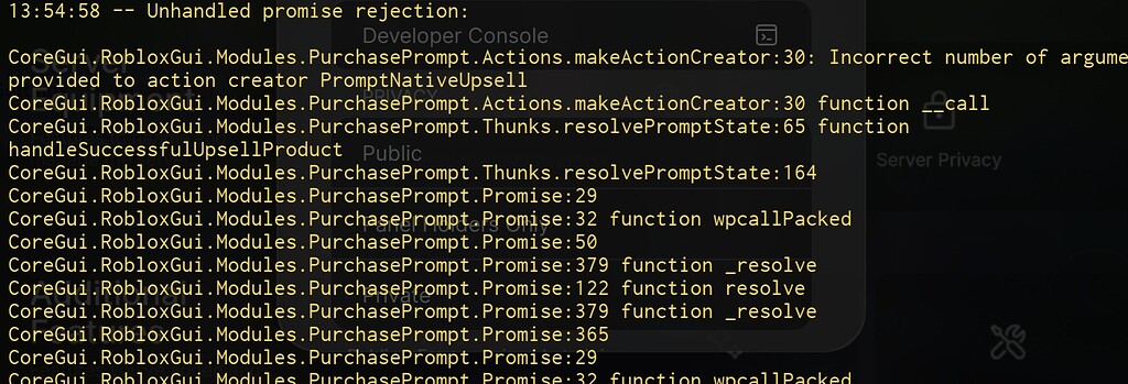 "Unhandled Promise Rejection" Error for Touched and Clicked Events - Scripting Support ...