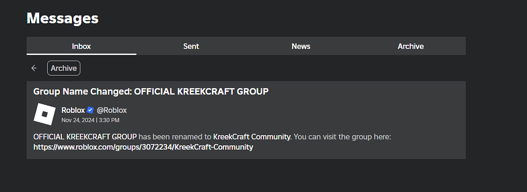 Roblox Messages still calling it "Group" instead of "Community" - Other ...