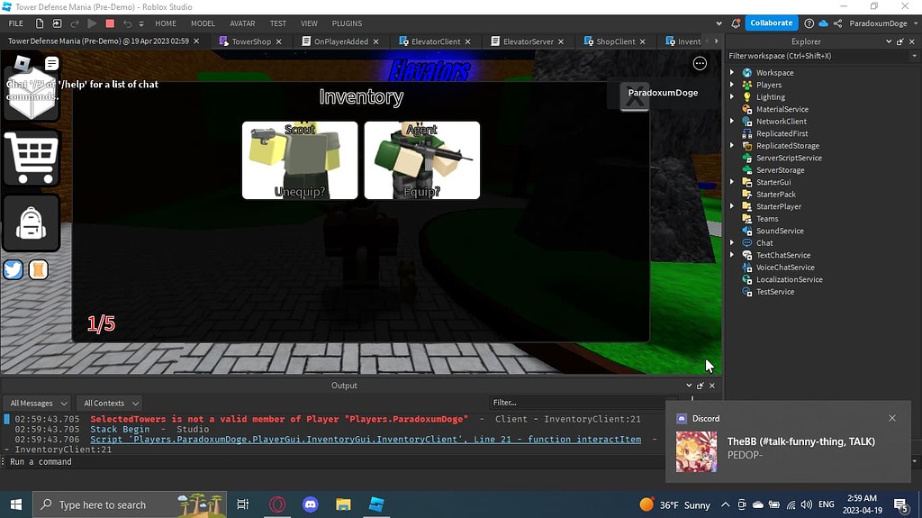 Inventory/Shop Not Working - Scripting Support - Developer Forum | Roblox