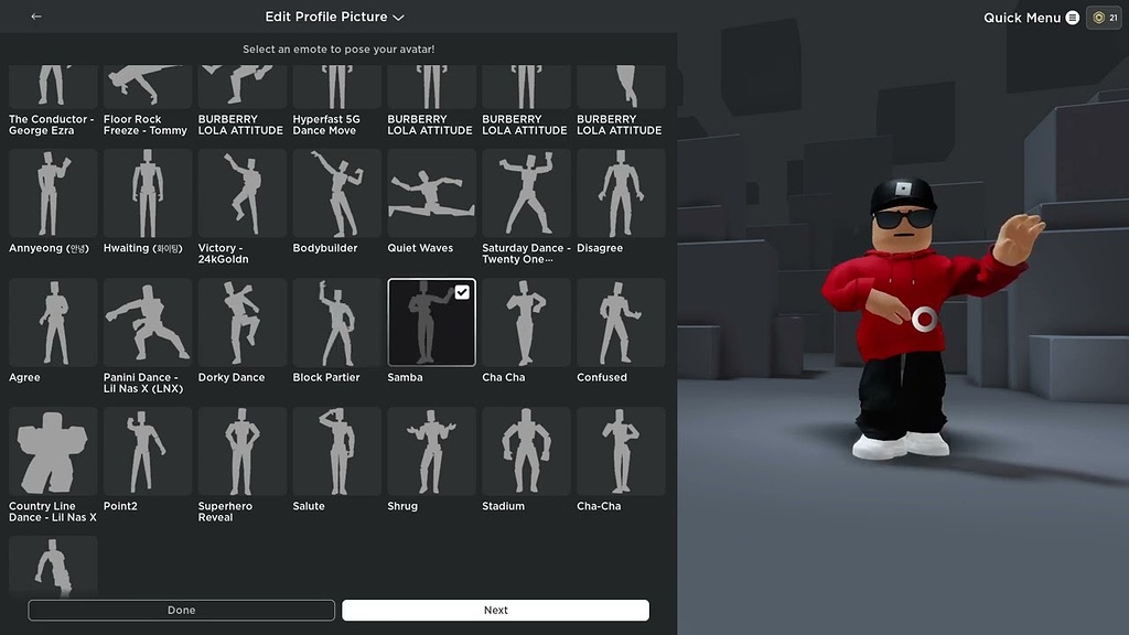 Avatar glitching when going to Edit Profile Picture in Avatar Editor ...