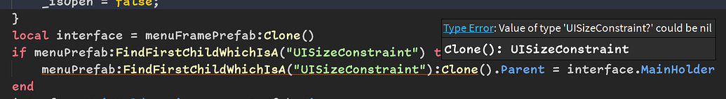 "Value could be nil" Type Error When It Cannot Be Nil - Studio Bugs - Developer Forum | Roblox