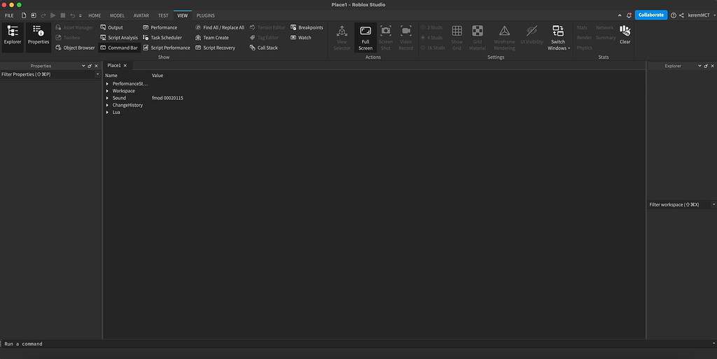 Roblox studio viewport is showing performance tab - Platform Usage Support - Developer Forum ...