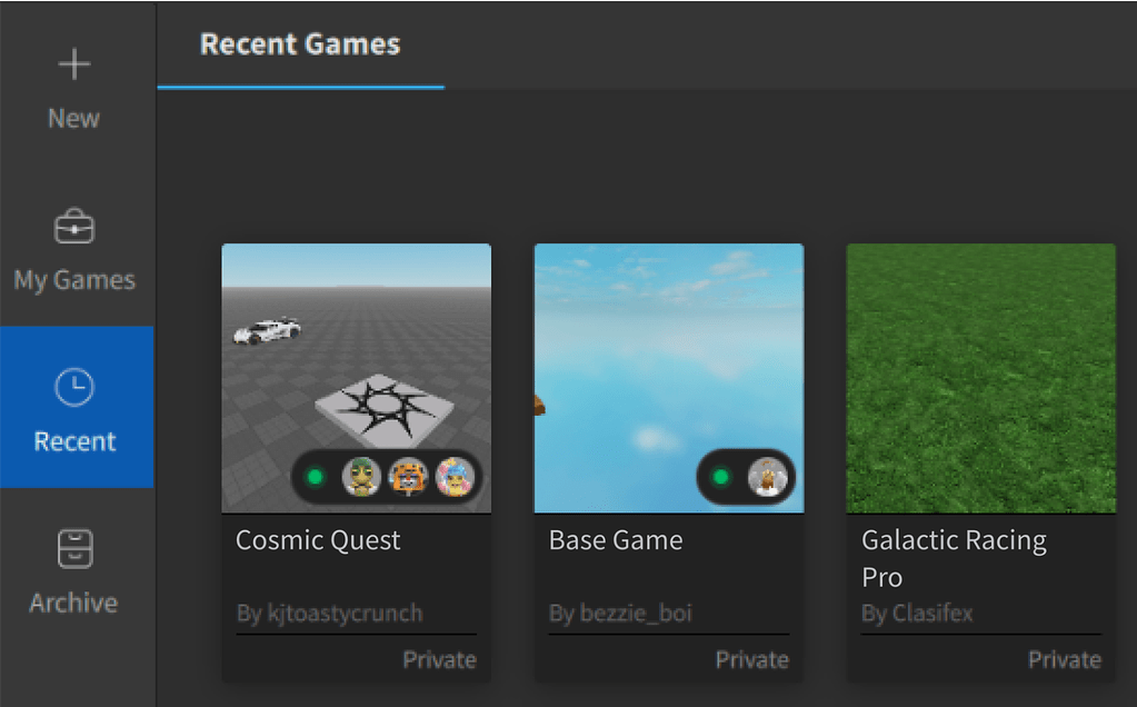 Presence on Studio Start Page - Announcements - Developer Forum | Roblox